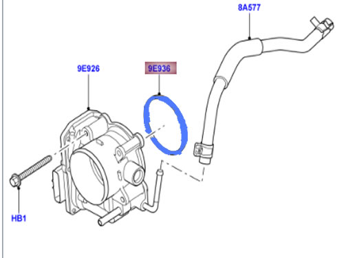 GENUINE LAND ROVER THROTTLE BODY GASKET LR3 LR4 4.0 V6 4650787 NEW ...