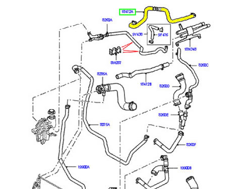 LAND ROVER RADIATOR HEATER HOSE RANGE ROVER 2006-2009 4.4 V8 NEW ...