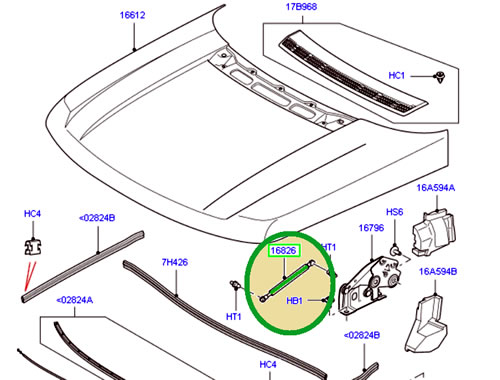 GENUINE LAND ROVER HOOD STRUT SHOCK BONNET STAY RANGE ROVER 03-12 SET ...