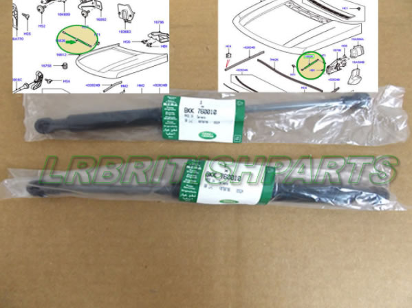 GENUINE LAND ROVER HOOD STRUT SHOCK BONNET STAY RANGE ROVER 03-12 SET ...