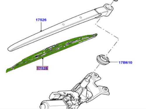 LAND ROVER REAR WINDOW WIPER BLADE RANGE ROVER SPORT 07-09 10-13 NEW ...