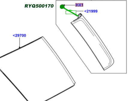 GENUINE LAND ROVER CLIPS D PILLAR RANGE ROVER SPORT 05-09 10-13 SET OF ...