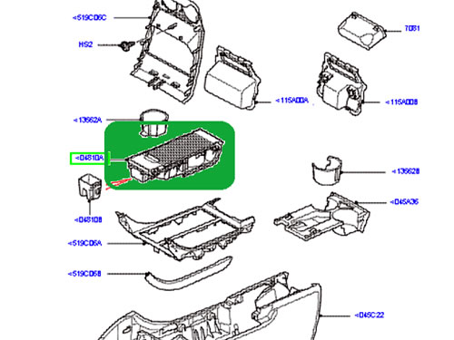 LAND ROVER ASH TRAY CUP HOLDER CONSOLE FLOOR RANGE ROVER SPORT OEM ...