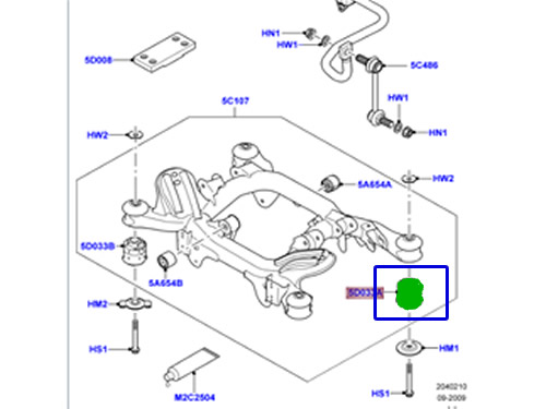 GENUINE LAND ROVER REAR CROSSMEMBER INSULATOR RANGE ROVER 03-12 ...