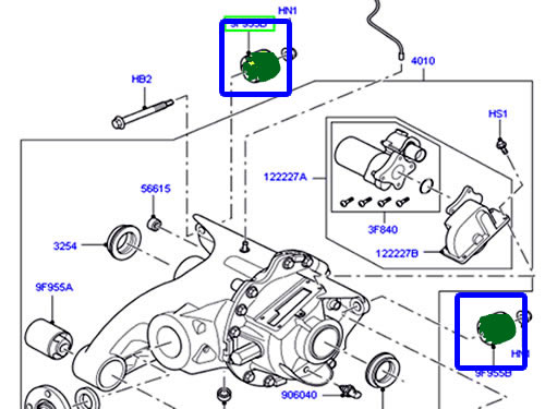 GENUINE LAND ROVER REAR DIFFERENTIAL BUSHING RANGE ROVER SPORT 05-09 ...