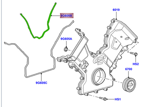 GENUINE LAND ROVER UPPER TIMING COVER GASKET RANGE ROVER SPORT 05-09 ...