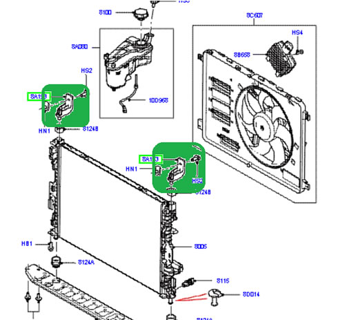 GENUINE LAND ROVER RADIATOR SUPPORT LR2 3.2L OEM NEW LR000938 - LR ...