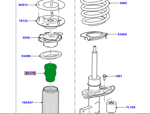 GENUINE LAND ROVER REAR SHOCK ABSORBER BUMPER LR2 SET OF 2 OEM NEW ...
