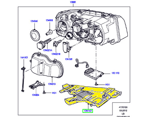 GENUINE LAND ROVER HEADLAMP BRACKET LR2 RH RIGHT SIDE NEW LR001541 - LR ...