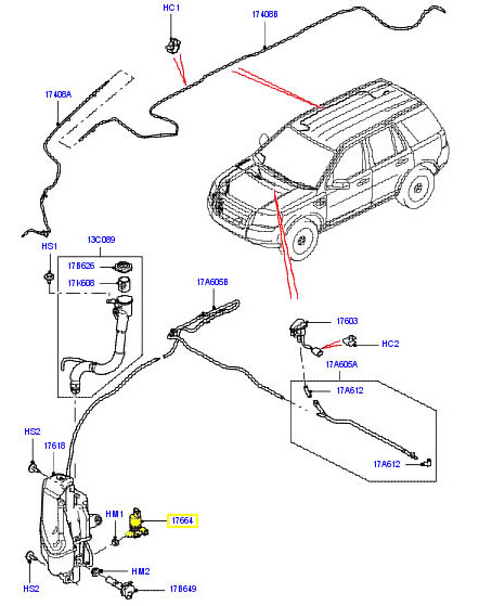 GENUINE LAND ROVER MOTOR AND PUMP WITH HEADLAMP POWER WASH LR2 NEW ...