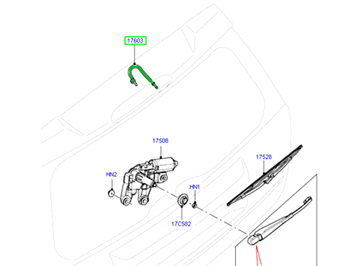 GENUINE LAND ROVER REAR WINDOW WASHER JET LR2 NEW LR002302 - LRBritish ...