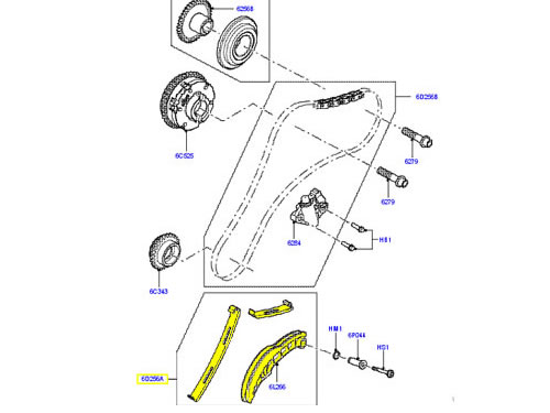 GENUINE LAND ROVER TENSIONER TIMING CHAIN LR2 3.2L NEW LR002552 ...