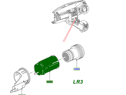 LAND ROVER CIGAR LIGHTER SOCKET BASE LR2 LR3 RANGE ROVER EVOQUE RANGE ...