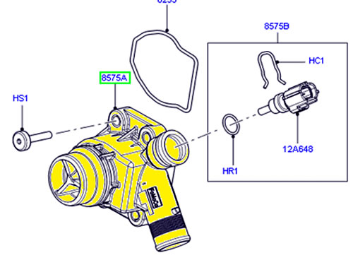 LAND ROVER THERMOSTAT LR2 3.2L NEW LR006071 - LRBritish Parts