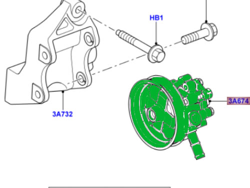 GENUINE LAND ROVER POWER STEERING PUMP LR3 RANGE ROVER SPORT 05-09 OEM ...