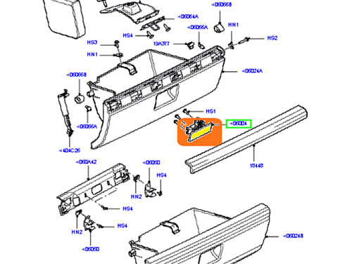 LAND ROVER GLOVE BOX LATCH LR2 OEM NEW LR007072 - LR British Parts Intl