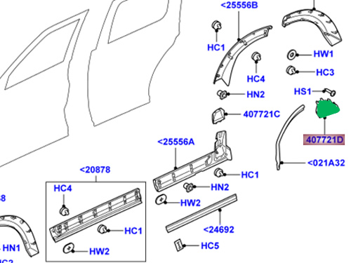 GENUINE LAND ROVER REAR WHEELARCH REAR MOULDING LR3 LR4 LH NEW LR010638 ...
