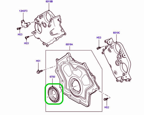 GENUINE LAND ROVER FRONT CRANKSHAFT OIL SEAL 3.0L SC V6 PETROL LR010706 ...