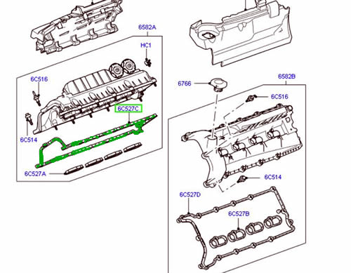 GENUINE LAND ROVER VALVE COVER GASKET RANGE ROVER LR4 RANGE ROVER SPORT ...