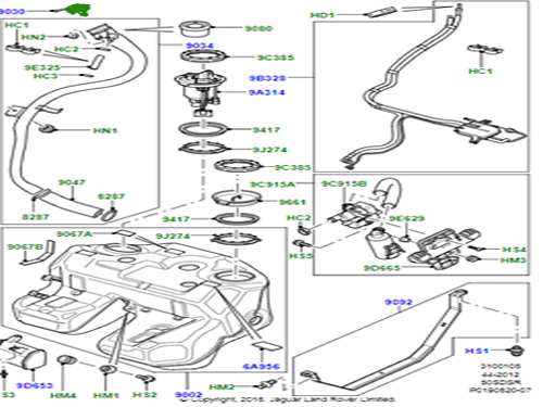 GENUINE LAND ROVER FUEL TANK FILLER CAP RANGE ROVER 10-12 NEW LR011468 ...