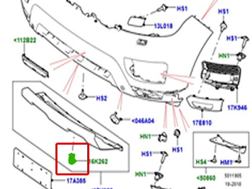 GENUINE LAND ROVER FRONT TOWING COVER CLIP RANGE SPORT 10-13 14 ON SET ...