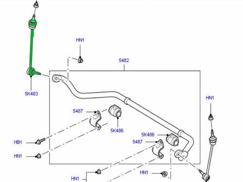 LAND ROVER FRONT SWAY BAR LINK STABILIZER SWAY BAR LINK LR4 NEW ...