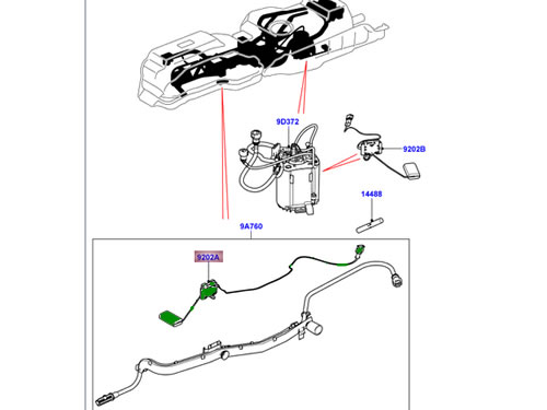 GENUINE LAND ROVER FUEL TANK FRONT FLOAT LR4 OEM NEW LR042894 ...
