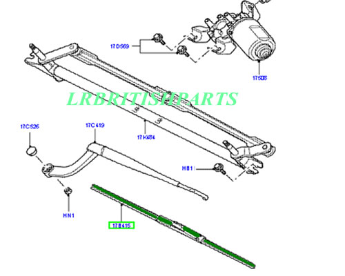 GENUINE LAND ROVER FRONT WIPER BLADE RANGE ROVER SPORT 05-13 LR3 LR4 ...