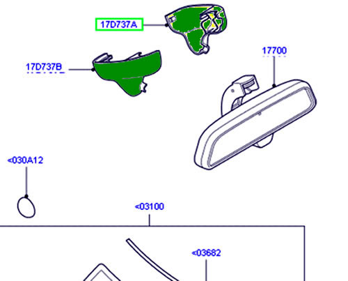 GENUINE LAND ROVER MIRROR DIPPING COVER RANGE ROVER SPORT 10-13 RANGE ...