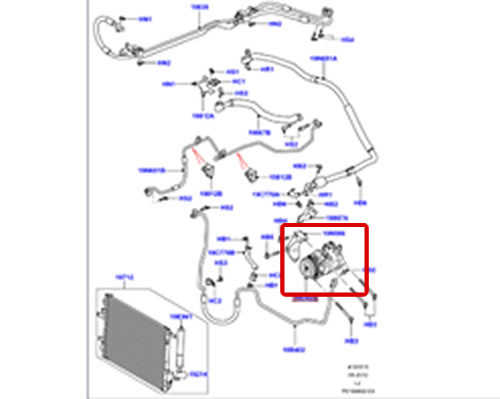 LAND ROVER AC COMPRESSOR RANGE ROVER 07-12 3.6L V8 DIESEL LR020449 ...