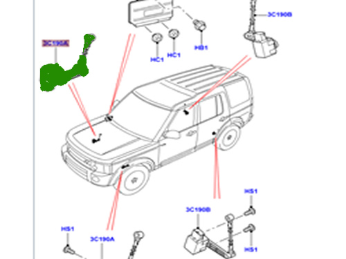 GENUINE LAND ROVER FRONT SUSPENSION HEIGHT SENSOR LR4 LR023646 NEW ...