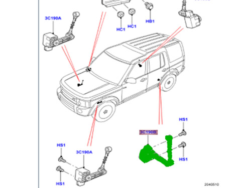 GENUINE LAND ROVER REAR SUSPENSION HEIGHT SENSOR LR4 RANGE ROVER SPORT ...
