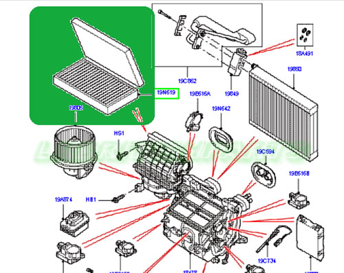 GENUINE LAND ROVER CABIN FILTER POLLEN FILTER LR3 LR4 RANGE ROVER SPORT ...