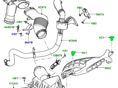 GENUINE LAND ROVER AIR CLEANER TUBE CLIP RANGE ROVER EVOQUE OEM NEW ...