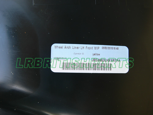 GENUINE LAND ROVER FRONT WHEELARCH SHIELD LINER RANGE ROVER EVOQUE LH ...