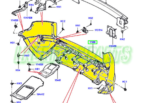 LAND ROVER REAR BUMPER RANGE ROVER EVOQUE OEM NEW LR058059 | eBay