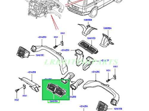 GENUINE LAND ROVER CENTER DASHBOARD AC A/C VENT RANGE ROVER 07-09 10 ...