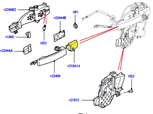 LAND ROVER LR4 LR3 LR2 DOOR DRIVER HANDLE CAP COVER LR032995 GENUINE ...