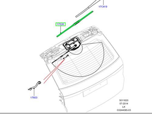 GENUINE LAND ROVER WIPER BLADE RANGE ROVER SPORT 14-15 SET OF 3 OEM NEW ...
