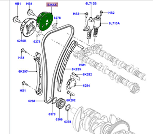 GENUINE LAND ROVER CAMSHAFT EXHAUST SPROCKET LR2 RANGE ROVER EVOQUE ...