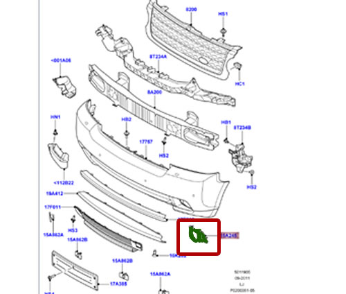 GENUINE LAND ROVER FOG LAMP BEZEL RH RANGE ROVER 12 NEW LR033909 ...