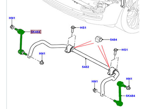LAND ROVER FRONT STABILIZER BAR LINK RANGE ROVER SPORT 14 ON RANGE ...