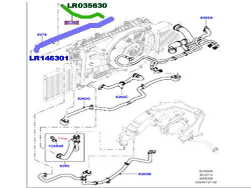 GENUINE LAND ROVER WATER HOSE SET RANGE ROVER 13-21 DISCOVERY RANGE ...
