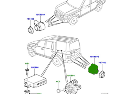 GENUINE LAND ROVER REAR PARKING AID SENSOR RANGE ROVER 10-12 13 ON LR4 ...