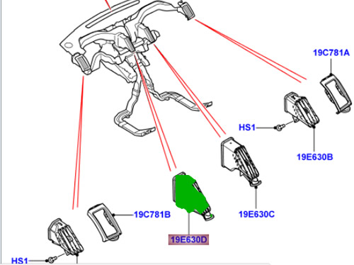 GENUINE LAND ROVER AC VENT CENTER LEFT SIDE LAND ROVER LR2 2013 onward ...