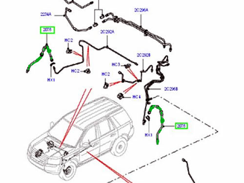 GENUINE LAND ROVER FRONT BRAKE HOSE TO CALIPER LR2 OEM NEW LR040770 ...