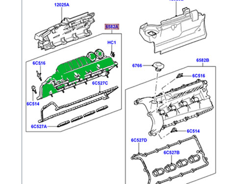 LAND ROVER CAMSHAFT COVER RANGE ROVER LR4 RANGE ROVER SPORT 10-13 14 ON ...