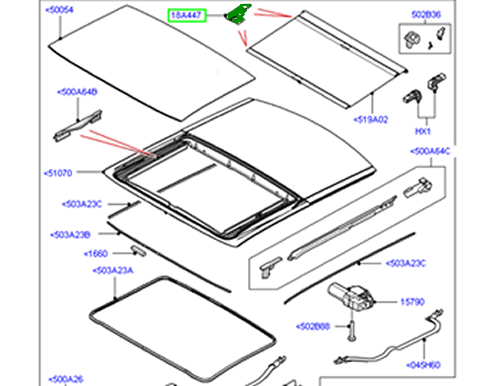 LAND ROVER SUNROOF SHADE BLANKING CAP LR2 OEM NEW 2 PIECES LR044569 ...