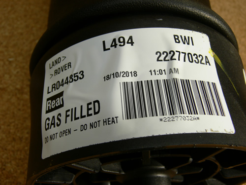 GENUINE LAND ROVER AIR SPRING REAR SUSPENSION RANGE ROVER SPORT 14 ON ...