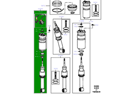 LAND ROVER SHOCK ABSORBER FRONT RANGE ROVER SPORT 10-13 NEW LR052866 ...
